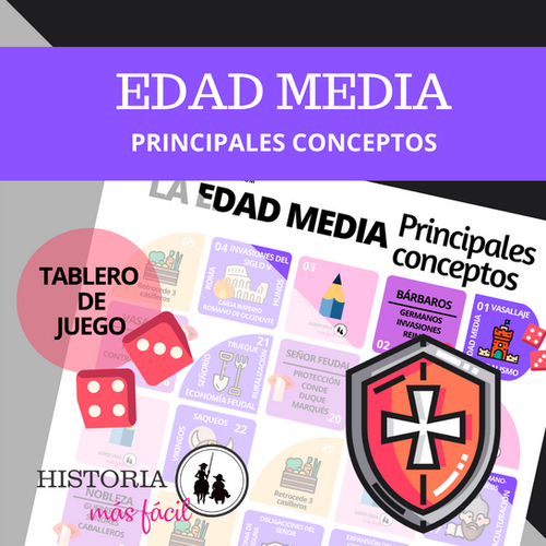 EDAD MEDIA - Tablero de juego | historiamasfacil