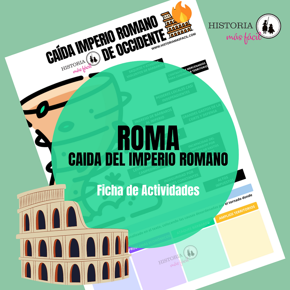 Caída del Imperio romano de Occidente - Ficha de actividades ...