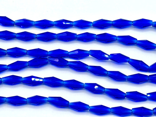 4x8 mm Indigo Bicone Crystal Beads | GGC Treasures