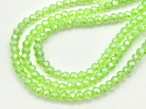 3x2 mm Peridot Luster Rondelle Beads | GGC Treasures