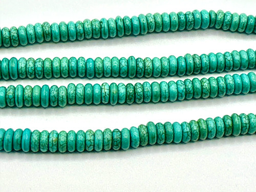 Thin Synthetic Turquoise Heishi Beads | GGC Treasures