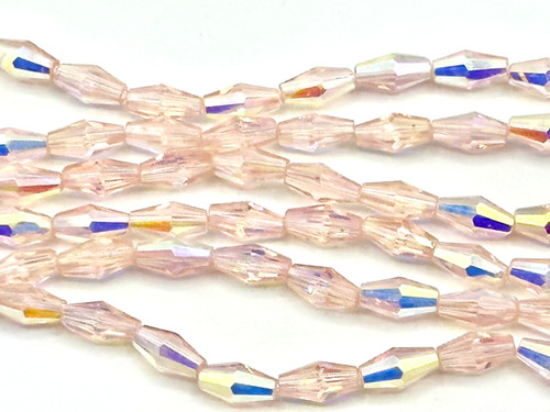4x8 mm Golden Pink Bicone Beads | GGC Treasures