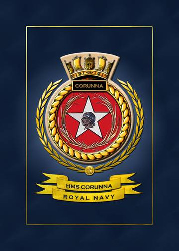 HMS CORUNNA - SHIPS CREST | JACKS TAXI