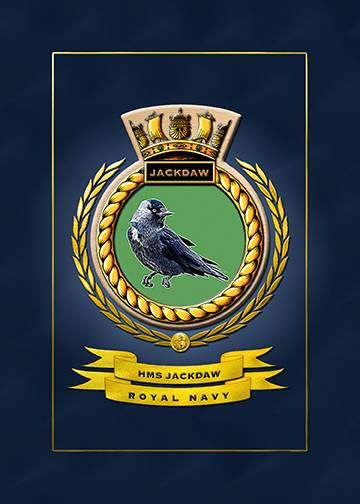 HMS JACKDAW - SHIPS CREST | JACKS TAXI
