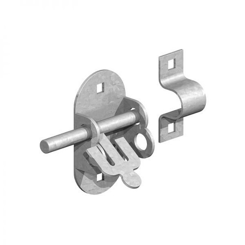 Oval Pad lockable Bolt Galvanised | Gate Fittings Direct