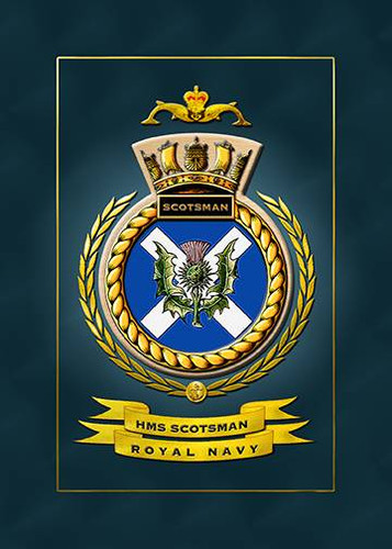 HMS SCOTSMAN - SUBMARINE - SHIPS CREST | JACKS TAXI
