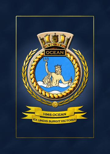 HMS OCEAN - SHIPS CREST | JACKS TAXI