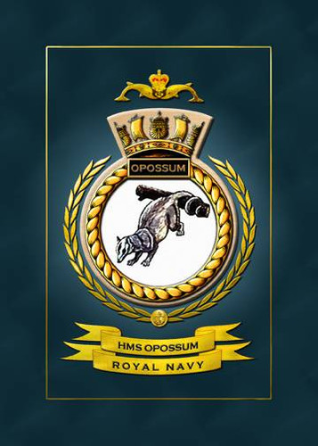 HMS OPOSSUM - SUBMARINE - SHIPS CREST | JACKS TAXI