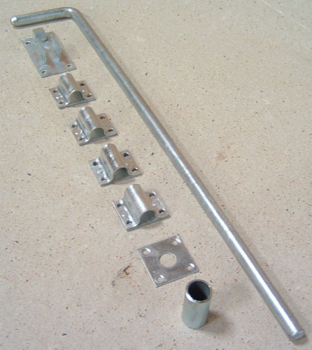 18 inch Galvanised Garage Door Drop Bolt | Gate Fittings Direct