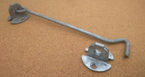 Two number 6 inch Galvanised Wire Pattern Cabin Hooks | Gate Fittings ...