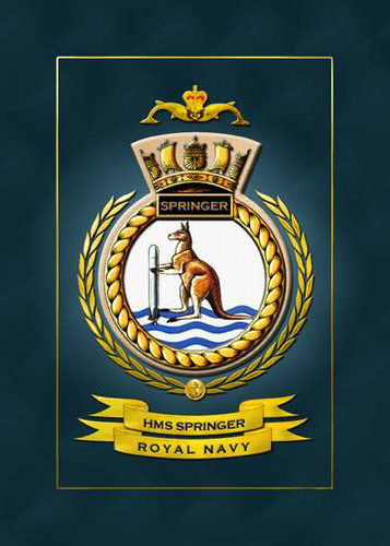 HMS SPRINGER - SUBMARINE - SHIPS CREST | JACKS TAXI
