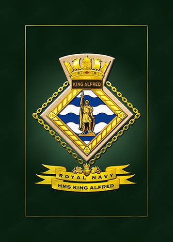 HMS KING ALFRED SHORE ESTABLISHMENT SHIPS CREST | JACKS TAXI