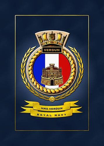 HMS VERDUN - SHIPS CREST | JACKS TAXI