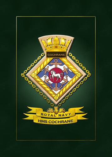 HMS COCHRANE - SHORE ESTABLISHMENT - SHIPS CREST | JACKS TAXI