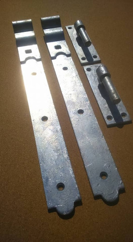 Pair of galvanised 30 inch cranked Hook & Band hinges | Gate Fittings ...