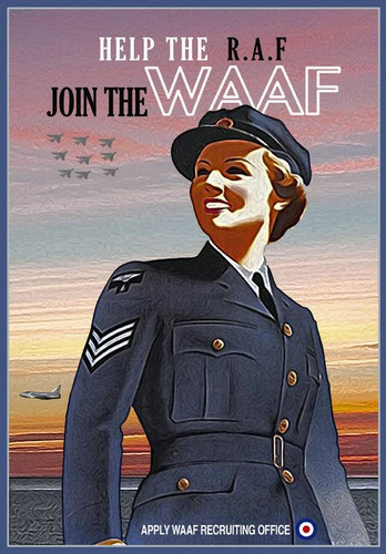 The RAF - WAAF - 1960's Style Poster "Help The RAF" | JACKS TAXI