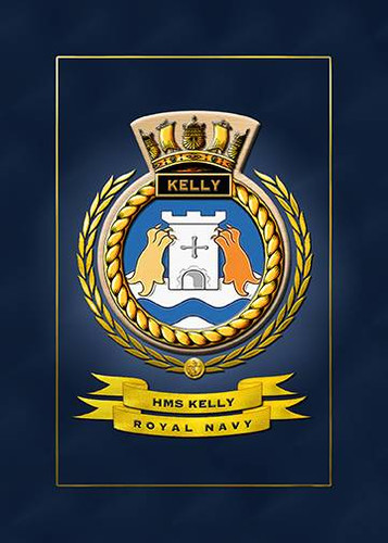 HMS KELLY - SHIPS CREST | JACKS TAXI