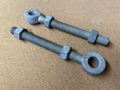 Pair of 200mm long by 20mm diameter Galvanised gate eyes | Gate ...