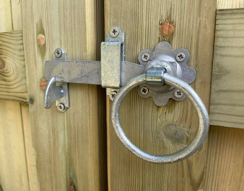 6 inch Galvanised Ring latch | Gate Fittings Direct