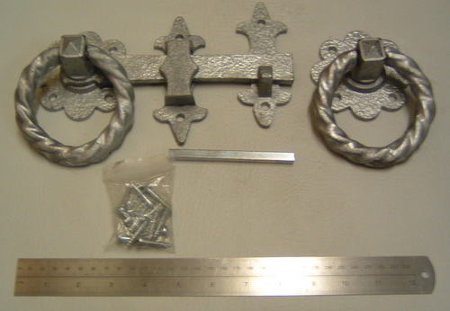 Heavy Duty 8 inch Galvanised Ornamental Twisted Ring, ring latch | Gate ...