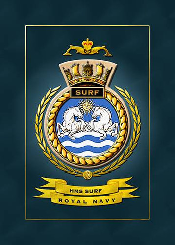 HMS SURF - SUBMARINE - SHIPS CREST | JACKS TAXI