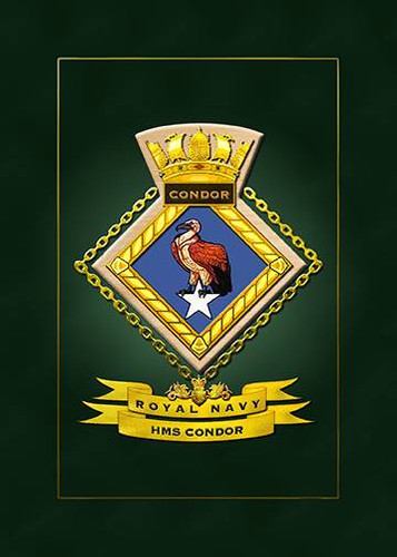 HMS CONDOR SHORE ESTABLISHMENT SHIPS CREST | JACKS TAXI