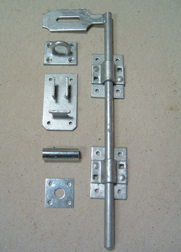 18 inch Heavy Duty Galvanised Pad lockable Garage Door Drop Bolt | Gate ...