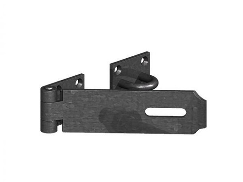 7 inch Safety Pattern Hasp and Staple Epoxy Black | Gate Fittings Direct