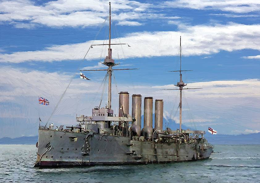 HMS HOGUE "Cressy Class Armoured Cruiser" | JACKS TAXI