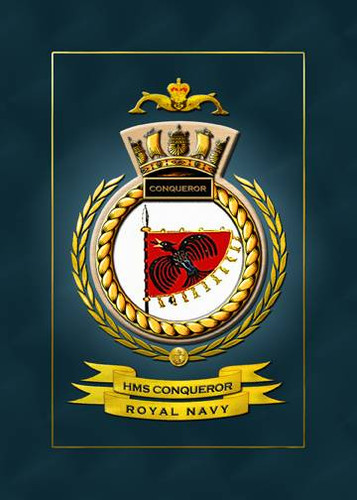 HMS CONQUEROR - SUBMARINE - SHIPS CREST | JACKS TAXI