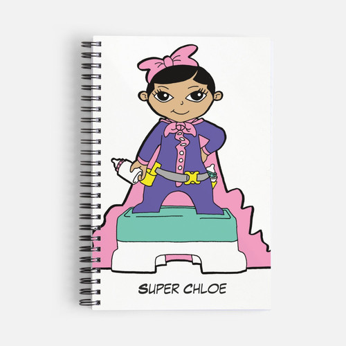 Notebook - White Lined Paper (Super Chloe) | AdventuresofSuperKai