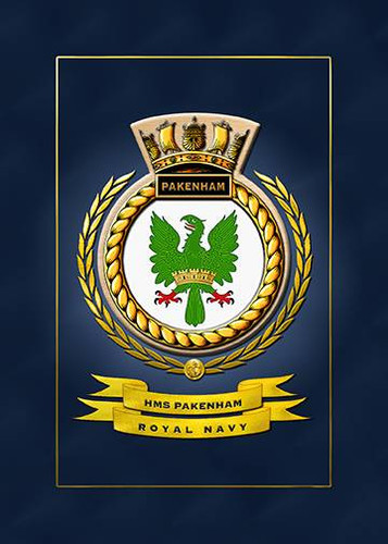 HMS PAKENHAM - SHIPS CREST | JACKS TAXI