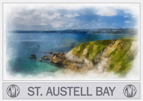 GWR - 1920s Style Poster "St. Austell Bay" | JACKS TAXI