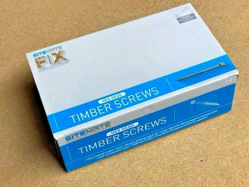 100 number 250mm SM Ruspert green hex head screws | Gate Fittings Direct