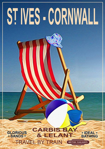 GWR - 1950s Style Poster "St Ives" | JACKS TAXI