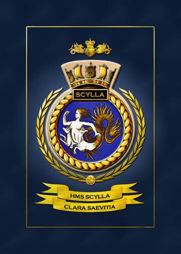 HMS SCYLLA - SHIPS CREST | JACKS TAXI