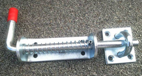 1/2 inch Shoot, Spring loaded Animal Bolt BZP | Gate Fittings Direct