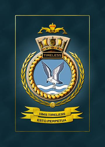 HMS TIRELESS - SUBMARINE - SHIPS CREST | JACKS TAXI