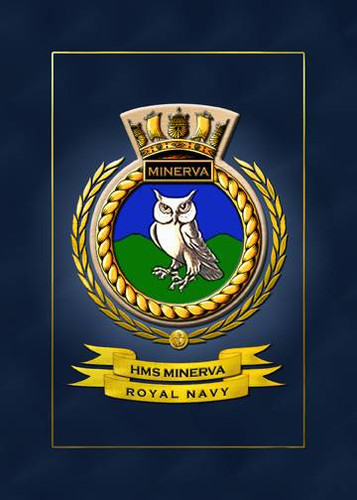 HMS MINERVA 01 - SHIPS CREST | JACKS TAXI