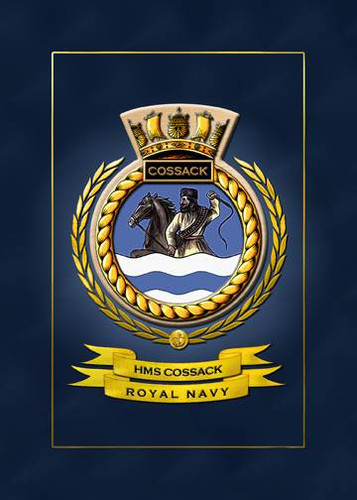 HMS COSSACK - SHIPS CREST | JACKS TAXI