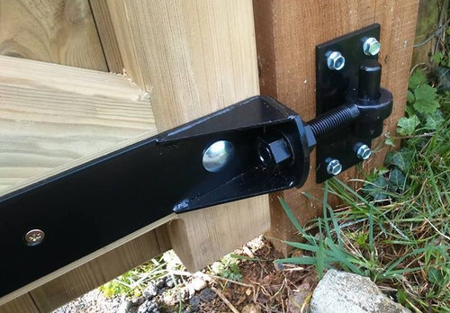 One Pair of 48 inch Epoxy Black Adjustable Hook & Band Hinges | Gate ...