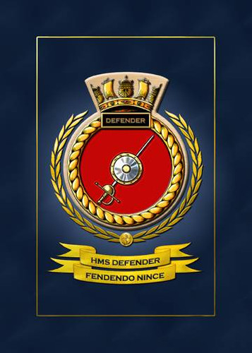 HMS DEFENDER - SHIPS CREST | JACKS TAXI