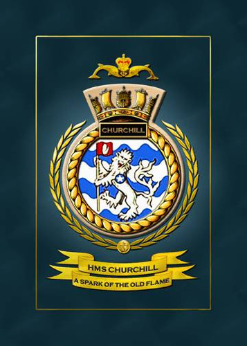 HMS CHURCHILL - SUBMARINE - SHIPS CREST | JACKS TAXI