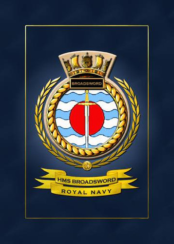 HMS BROADSWORD - SHIPS CREST | JACKS TAXI