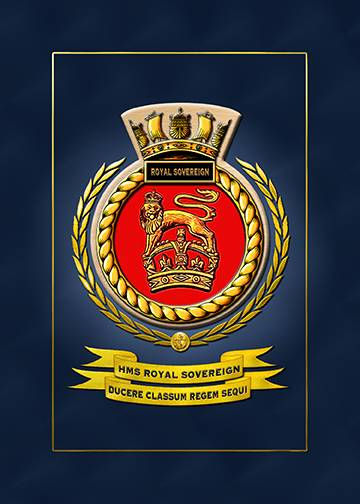 HMS ROYAL SOVEREIGN - SHIPS CREST | JACKS TAXI