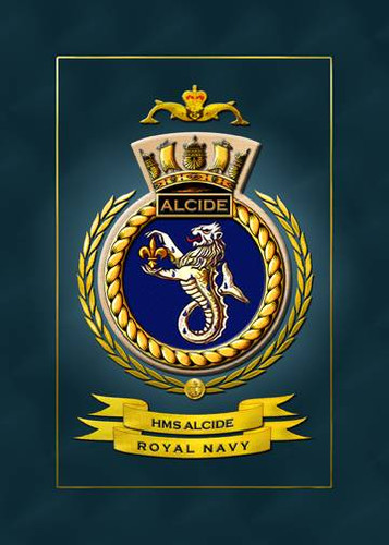 HMS ALCIDE - SUBMARINE - SHIPS CREST | JACKS TAXI