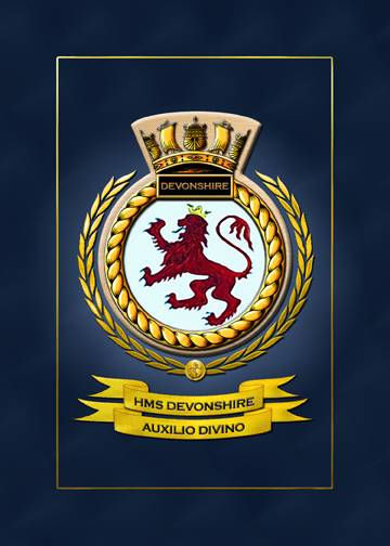 HMS DEVONSHIRE - SHIPS CREST | JACKS TAXI