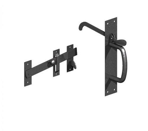 Suffolk Latch, long throw thumb bit, Epoxy Black (Light) | Gate ...
