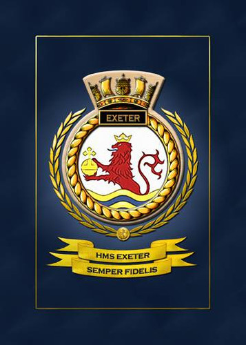 HMS EXETER - SHIPS CREST | JACKS TAXI