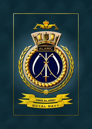 HMS ALARIC - SUBMARINE - SHIPS CREST | JACKS TAXI